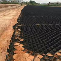 China 75mm Textured Perforated HDPE Geocell Cellweb System Grid for sale