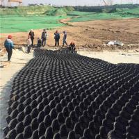 China Textured Perforated HDPE Geocell Plastic Geo Cell Geoweb Erosion Control System for sale