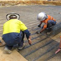 China PE Uniaxial Geotextile Geogrid 150kn 180kn For Soil Stabilization for sale