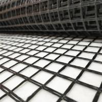 China Customized Fiberglass Biaxial Geogrid 120kn Pavement Reinforcement for sale