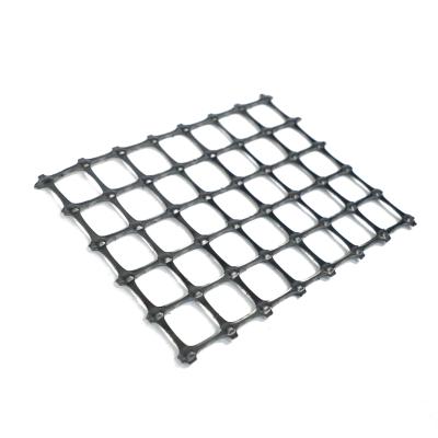 China 40kn Geotextile Geogrid / Plastic Geogrid Mesh 50m X 1m for sale