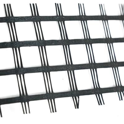 China Bitumen Coated Glass Fiber Geotextile Geogrid 50 - 300m Length for sale
