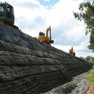 China High Strength PP/ HDPE Uniaxial Plastic Geogrid For Retaining Wall for sale