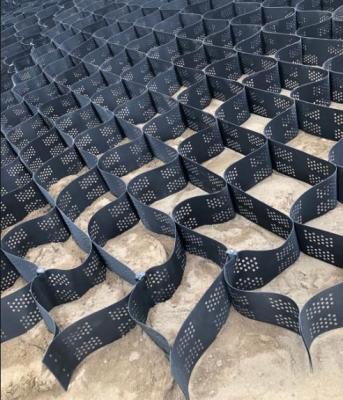 China Wear Resistant Textured HDPE Geocell 0.9mm To 2.0mm Thickness for sale