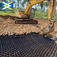 China Driveway Smooth Geocell Mat And HDPE Geocell 100mm / 150mm / 200mm for sale