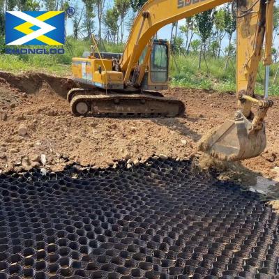 China Driveway Smooth Geocell Mat And HDPE Geocell 100mm / 150mm / 200mm for sale
