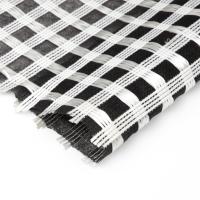China Composite Biaxial Fiberglass Geogrid With Nonwoven Geotextile For Soil Reinfocement/Road Construction Material Geocompos for sale