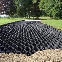 China HDPE Gravel Grid Material System Driveway Textured Geocell For Road Reinforcement Grass Net Paving for sale