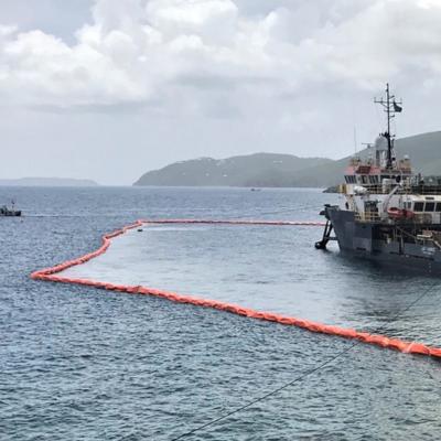 China Silt Curtain PVC Floating Silt Curtain Containment Boom Eco Friendly Oil Spilling Boom Silt Curtain For Aquatic Environm for sale