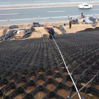 China Heavy-Duty HDPE Geocell Driveway Gravel Grid Plastic Geocell System for Ground Stabilization and Retaining Wall Reinforcement for sale