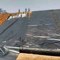 China HDPE Geomembrane Pond Liner 1.0mm Thickness With 100% Virgin Material For Water Channel for sale