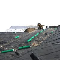 China High-Density Polyethylene HDPE Geomembranes Black UV-Resistant Liners Polyethylene Pond Liner For Landfill Containment 1.5mm Thickness for sale