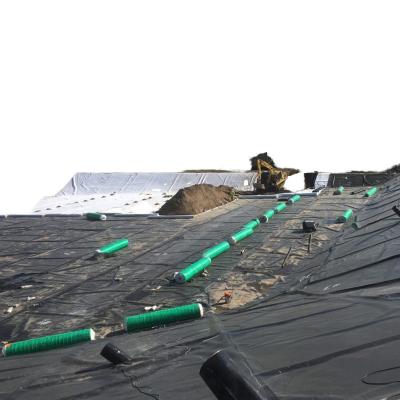 China High-Density Polyethylene HDPE Geomembranes Black UV-Resistant Liners Polyethylene Pond Liner For Landfill Containment 1.5mm Thickness for sale