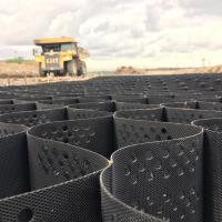 China HDPE Geocell Retaining Wall Plastic Landscape Geocell Gravel Grid Geocell Gravel Stable Grid for sale
