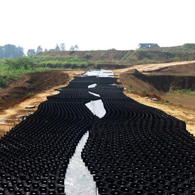 China Ground Grid Polyethylene Honeycomb Geocells Plastic HDPE Permeable Grass Pavers Gravel Grid HDPE Geocell For Driveway for sale