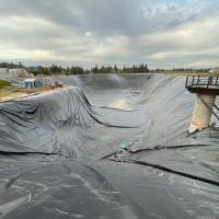 China Outdoor Polyethylene Fish Farm Geomembrane Pond Liner HDPE Containment Liner Large Pond Liner Waterproof Geomembrane Pond Liner for sale