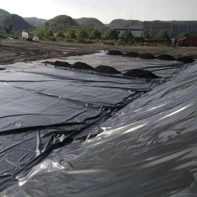 China 0.75mm HDPE Industrial Geomembrane for Fish Farm Pond Liner Waterproofing Applications Dam Landfill for sale