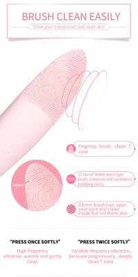 China IPX7 Scrubber Electric Facial Cleansing Brush Ultrasonic for sale