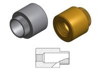 China Partial / Full Knurled Brass Swage Standoffs Electronic Fasteners Brass / Aluminum for sale