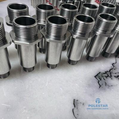 China SUS316 Stainless Steel Precision Components External Thread Pagoda Joint CNC Machined Turned Connector For Fuel Pump Rod for sale