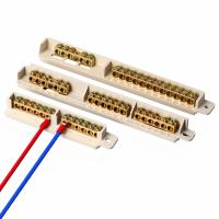China Tin-Plated Copper Ground Bar 5 7 13-Hole M6/M8 PCB Screw Terminal for sale