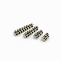 China Copper Neutral Busbar PCB Screw Terminal 100A 2-8 Pole Tin-Plated DIN Rail Mounted for sale