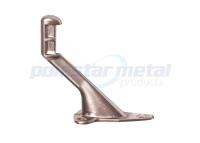 China Decorative Door Hardware Satin Chrome Heavy Duty Handrail Brackets 74mm for sale