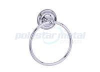 China Zamak 4400 Series Bathroom Hardware Accessories Polished Chrome Towel Ring 6-1/4
