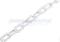 China Durable 2 MM White Plastic Chain Link For Warning HDPE Traffic Safety for sale