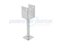 China 120 x 200mm Hot Dipped Galvanised Steel Full Stirrup Post Anchor For Wooden House for sale