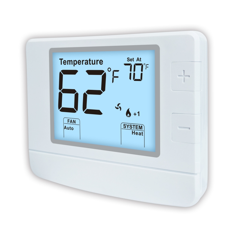An electronic non-programmable thermostat is a device designed to monitor and control the temperature of a space.