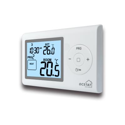 China 7 Day Programmable Battery Operated Room Thermostat For Gas Boiler ST2402 for sale