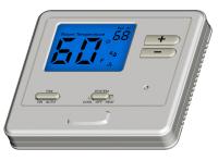 China Single Stage 1 Heat 1 Cool Digital Boiler Thermostat Non - Programmable for sale