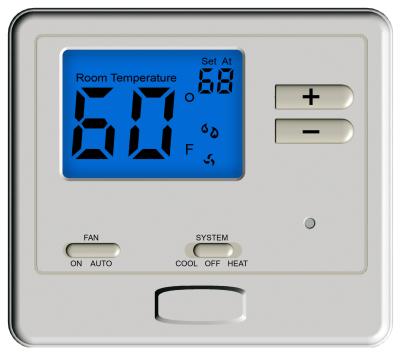 China T701 Digital Gas Heater Thermostat 1 Heat 1 Cool Single Stage 24V with 41-95°F Temperature Range for sale