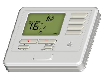 China 2 Heat 1 Cool HVAC Thermostat Heat Pump 24V With Blue Backlight for sale