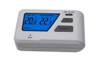 China Wireless Gas Heater Thermostat RF Heat Cool 868MHz 5-35°C Range 8A 230VAC Blue Backlight for sale