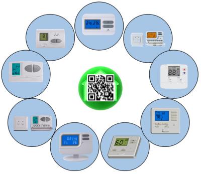 China T855 Wireless Heat Pump Thermostat 2 Heat 2 Cool Programmable 24V with 41-95°F Range and Blue Backlight for sale