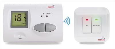 China Non-Programmable Wireless Room Thermostat 868MHz Digital Fan Coil Controller 5-35°C Range 8A 230VAC for sale