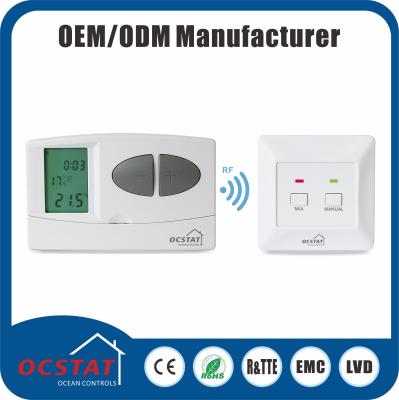 China RF Electronic Programmable Thermostat For Heating  system 868MHZ radio frequency wireless room thermostat HVAC for sale