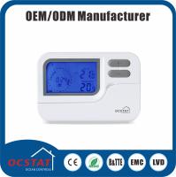 China White 16V Wired Room Thermostat Non Wireless With LED Blue Backlight for sale