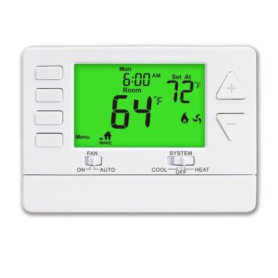 China STN3005 Blue LCD Backlight 24V Programmable Room Thermostat for HVAC Systems - 5/1/1 Day Scheduling for sale