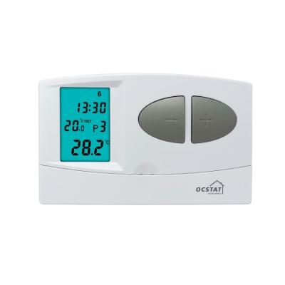 China Riseem ST7 White 7-Day Programmable Digital Heating Thermostat with 230VAC Relay and LCD Display for sale