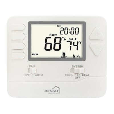 China Riseem 230V Electronic 7 Day Programmable Home Thermostat Blue Backlight Customized Color for sale