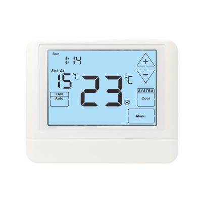 China Big Screen Digital Home Thermostat Temperature Controller Battery Operated for sale