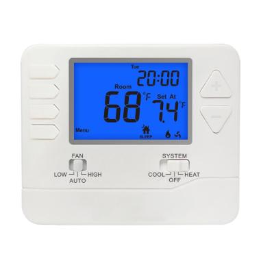 China 24V 2H / 2C Electric Wireless Air Conditioner Thermostat STN715RF for sale