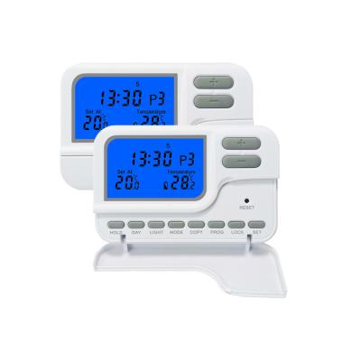 China Riseem 230V Wired Boiler Digital Room HVAC Electronic 7 Day Thermostat Programmable 3W for sale
