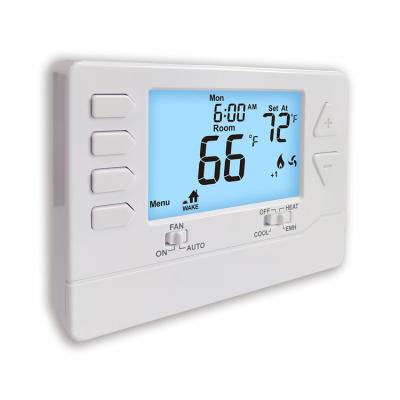China Riseem 24V Room Heating Programmable Heat Pump Home Thermostat 3A With Saving Energy for sale