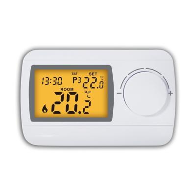 China Riseem Smart Wired Room Programmable Thermostat For Gas Boiler 5-35℃ LCD Digital Display for sale