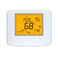 China Riseem 24VAC Wired Temperature Controller Programmable Home Thermostat LCD Digital Display 2 Heat 2 Cool for sale