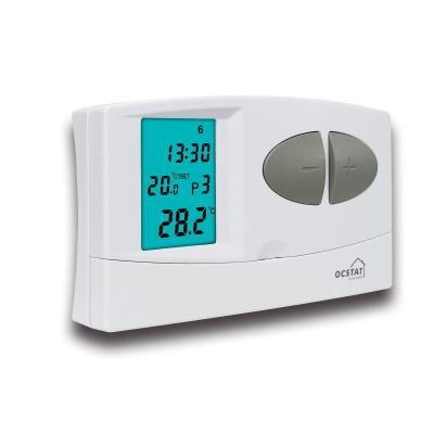 China Riseem Battery Supply Temperature Control Heating 7 Day Programmable Wired Digital Room Thermostat With 230V for sale